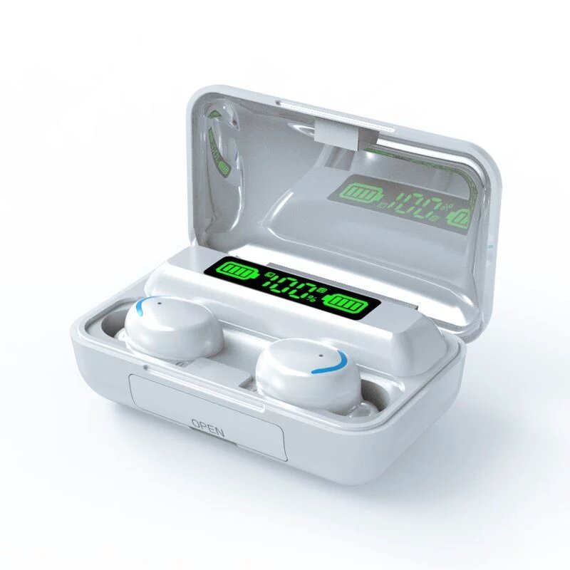 F9-5C Беспроводные наушники Bluetooth TWS в ушные, белый цвет, премиальное качество звука для игр