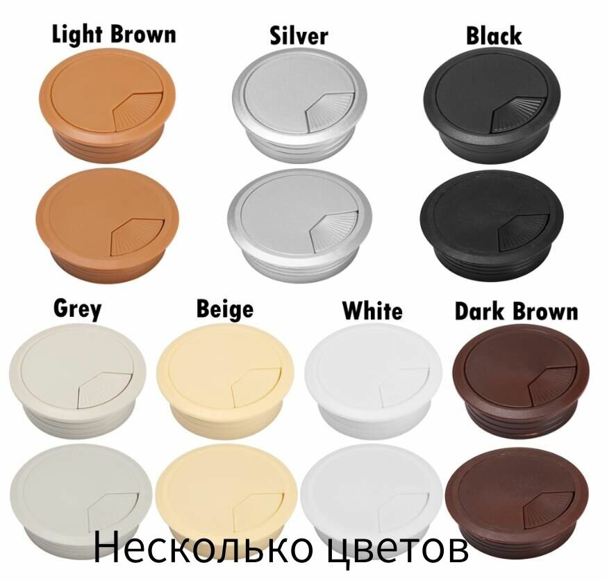 Заглушка для проводов стола, кабель канала пластиковая мебельная для столешницы, Несколько цветов,1 шт