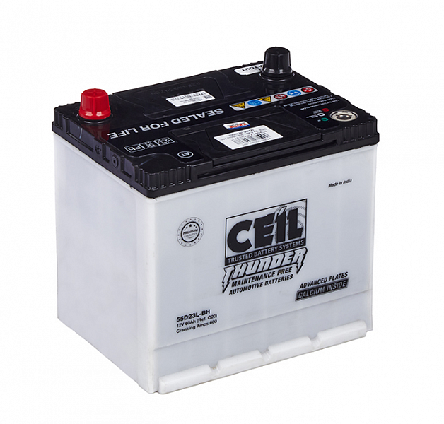 Аккумулятор CEIL AGM 60Ah 600A (232x172x225) с бортиком 55D23L-BH ОП 225x232x172