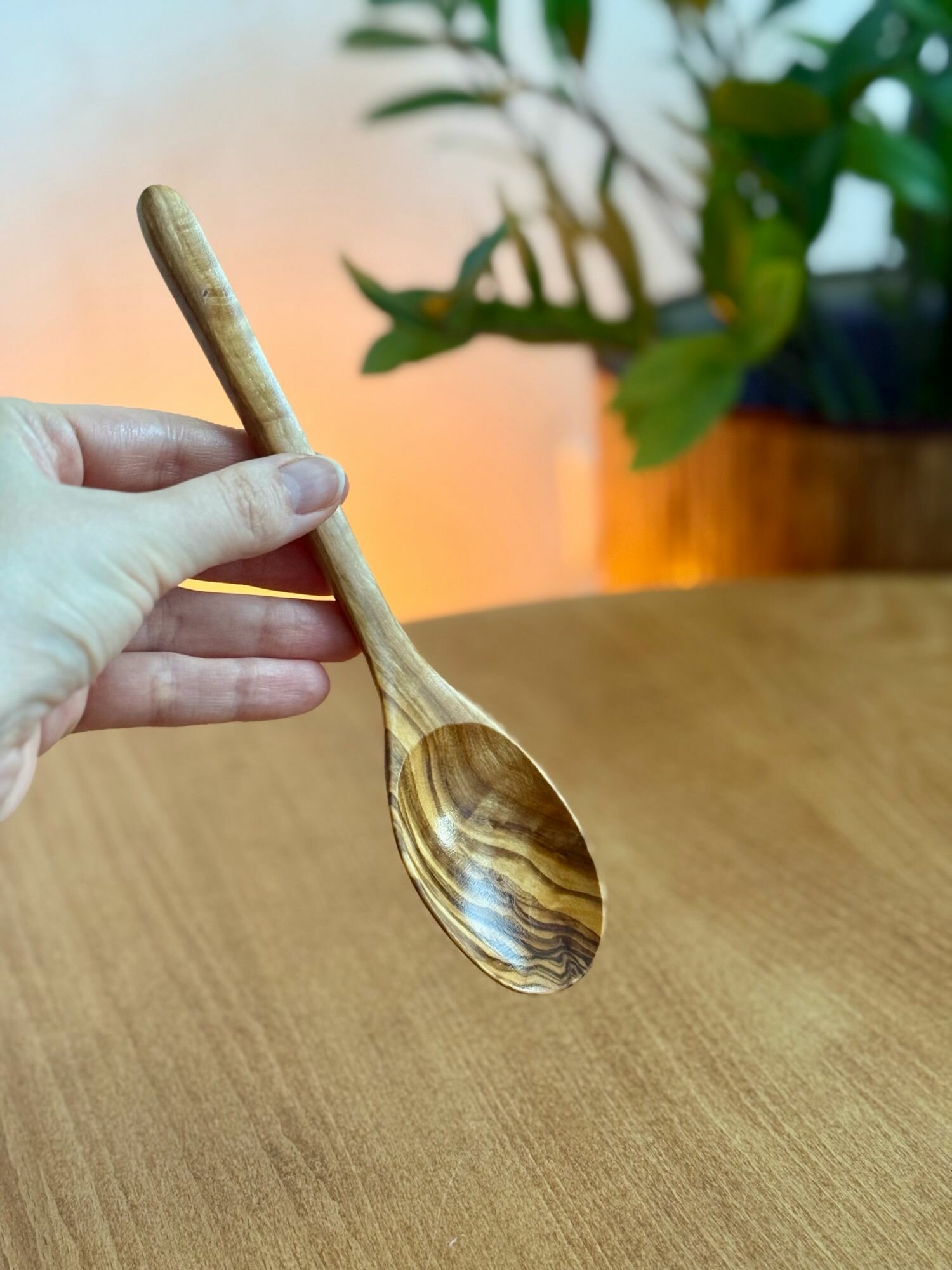 Ложка столовая OliWood, из оливкового дерева, ручная работа, набор 4 шт