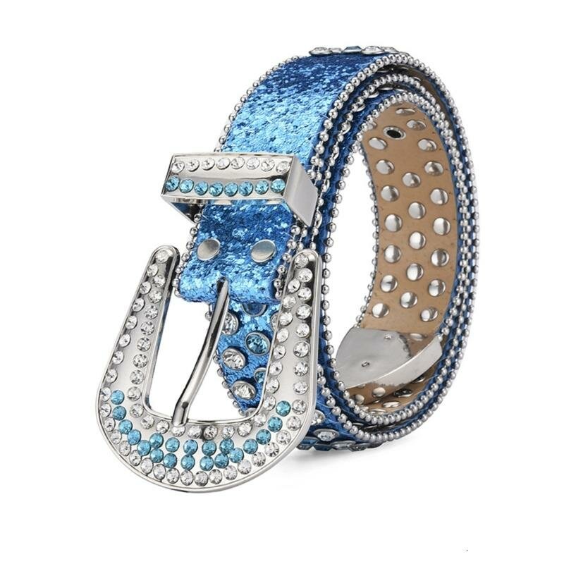 Пояса, Пояс, инкрустированный стразами-Небесно-голубой