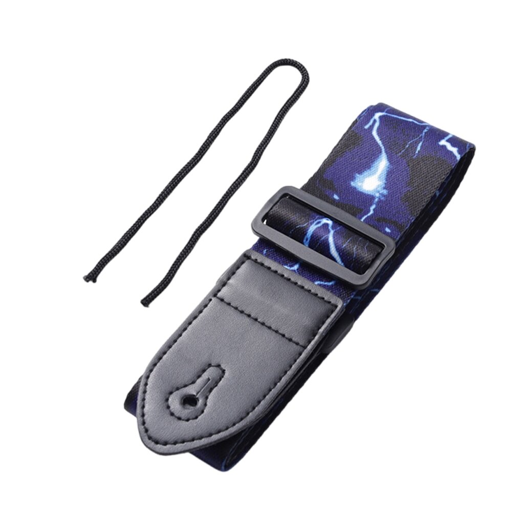 Регулируемый Гитарный Ремень с Кожаными Концами Универсальный Гитарный Плечевой Ремень