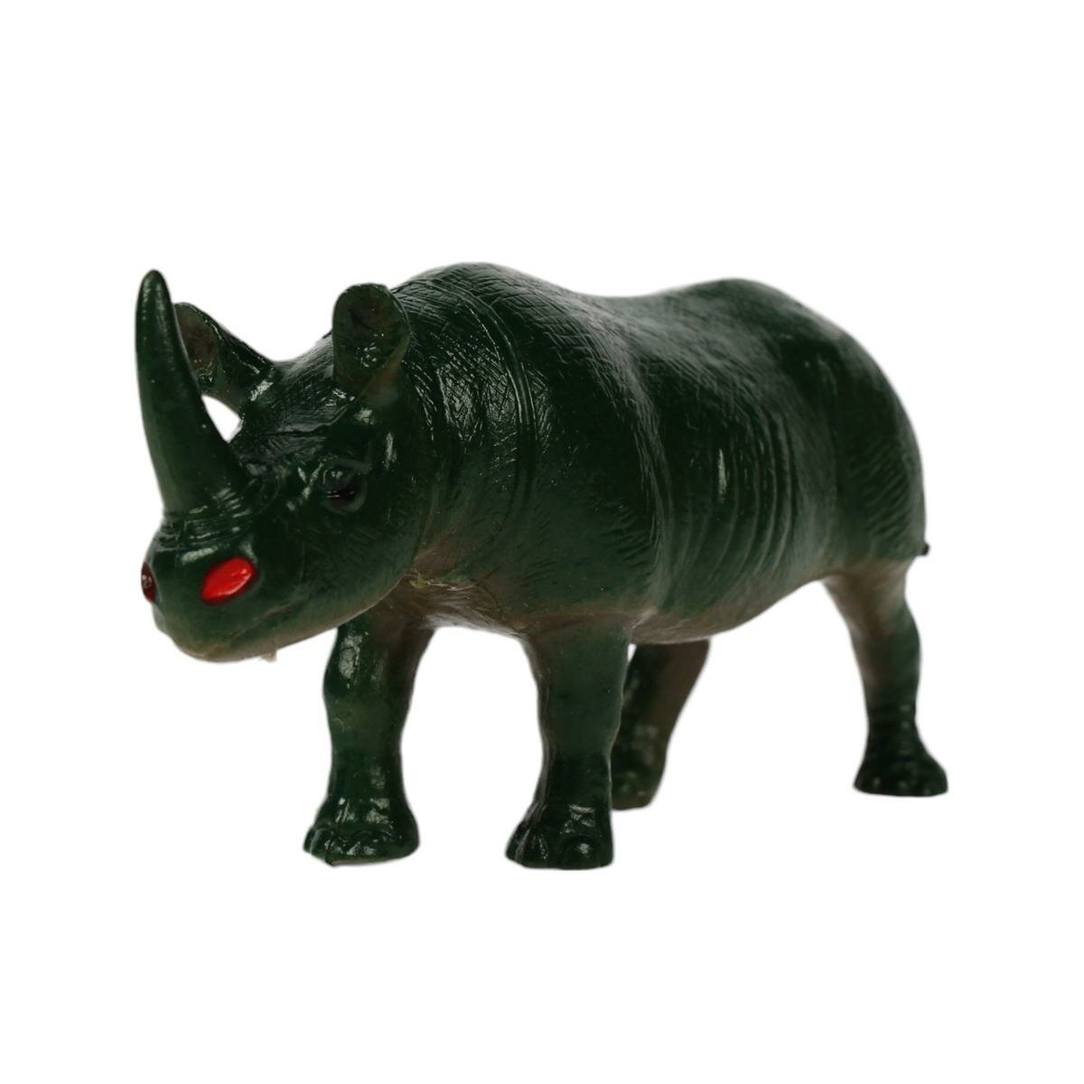Фигурка дикого животного, носорог зеленый, 10 см, реалистичная детализация