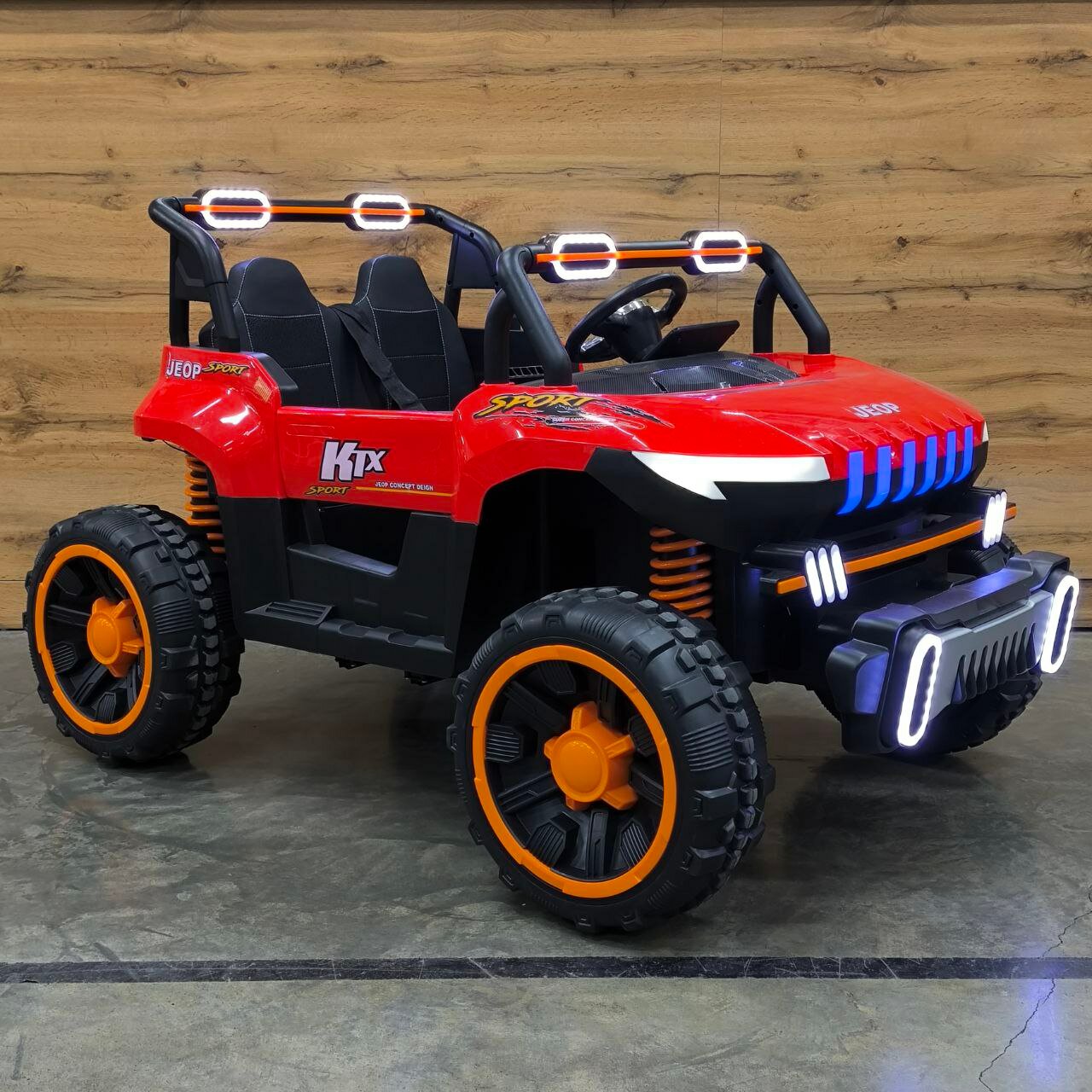 Двухместный детский электромобиль ABM-8688, аккумулятор 12V10Аh, от 3х до 8 лет, красный