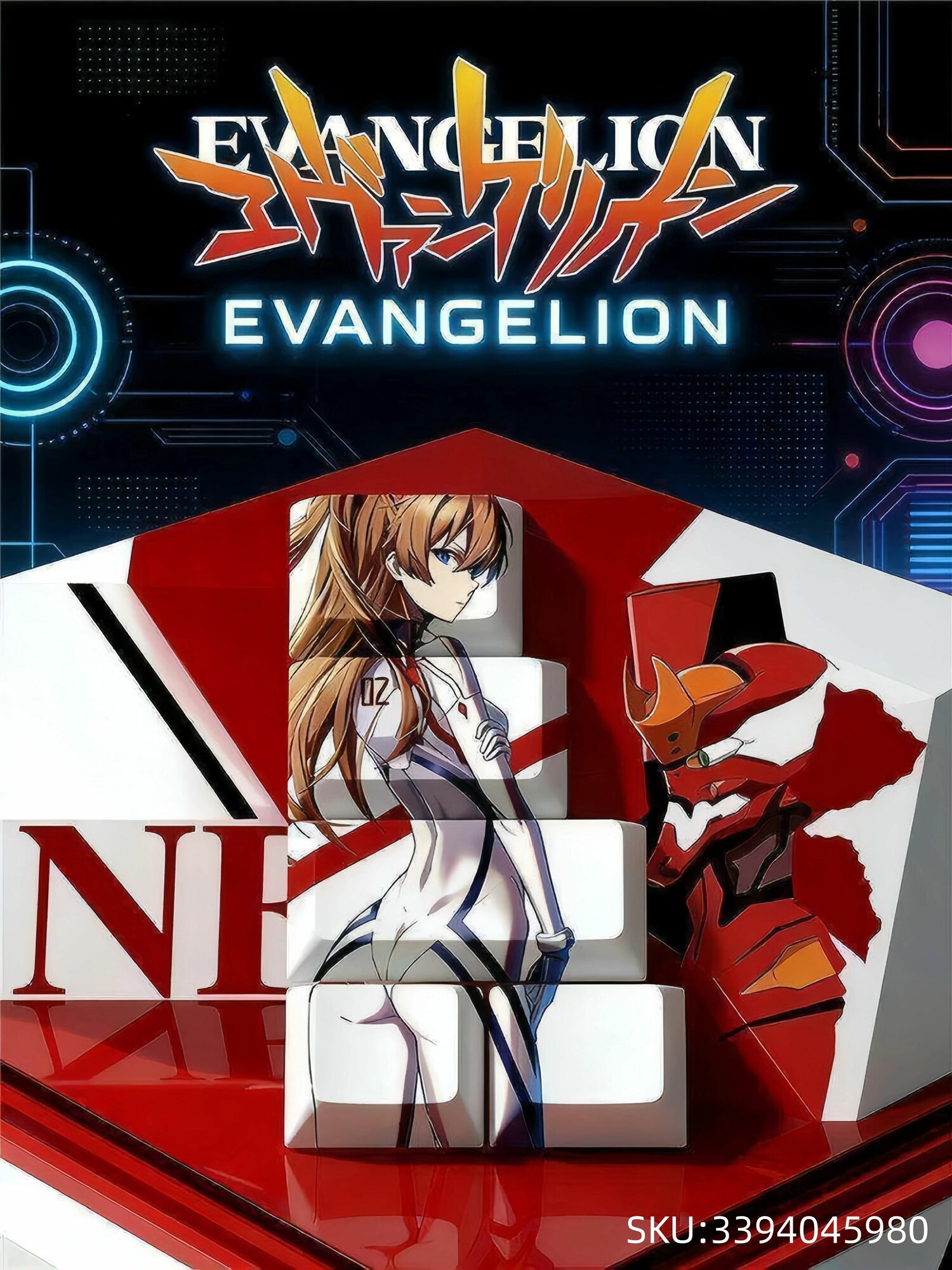 Кейкапы для механической клавиатуры Eangelion Asuka, набор клавиш Евангелион