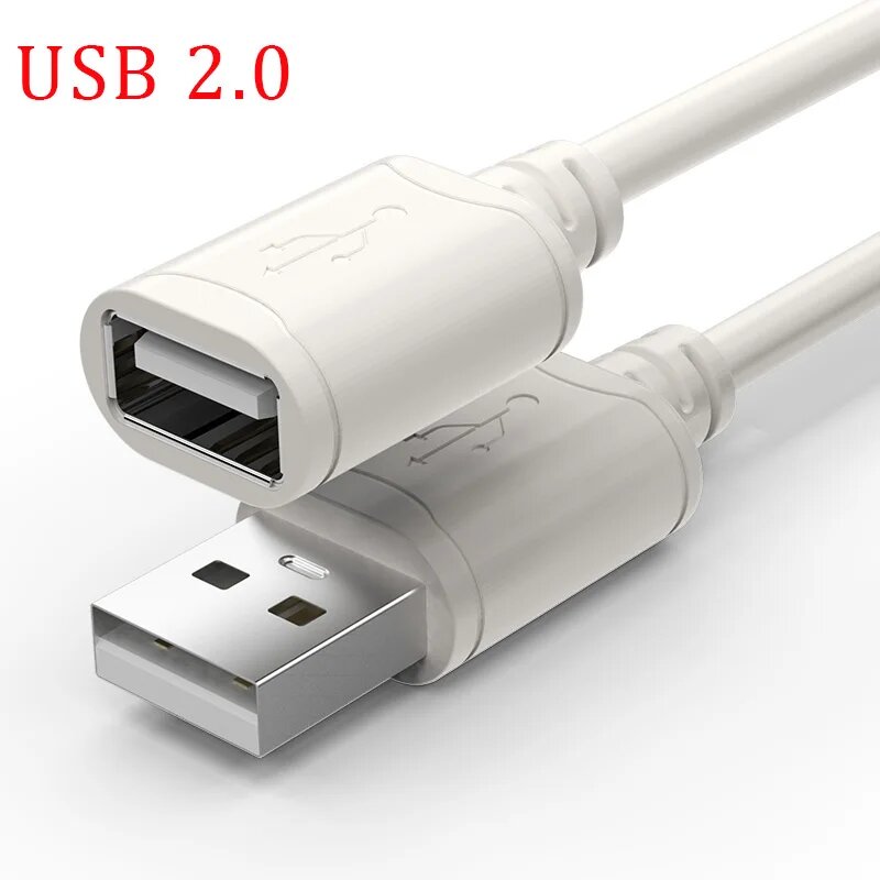 USB 2.0 кабель удлинитель 2м Cream