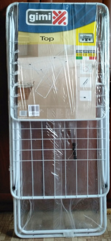 Сушилка для белья Gimi Top 20 белая, напольная, складная, 3 сушильные зоны, 20м