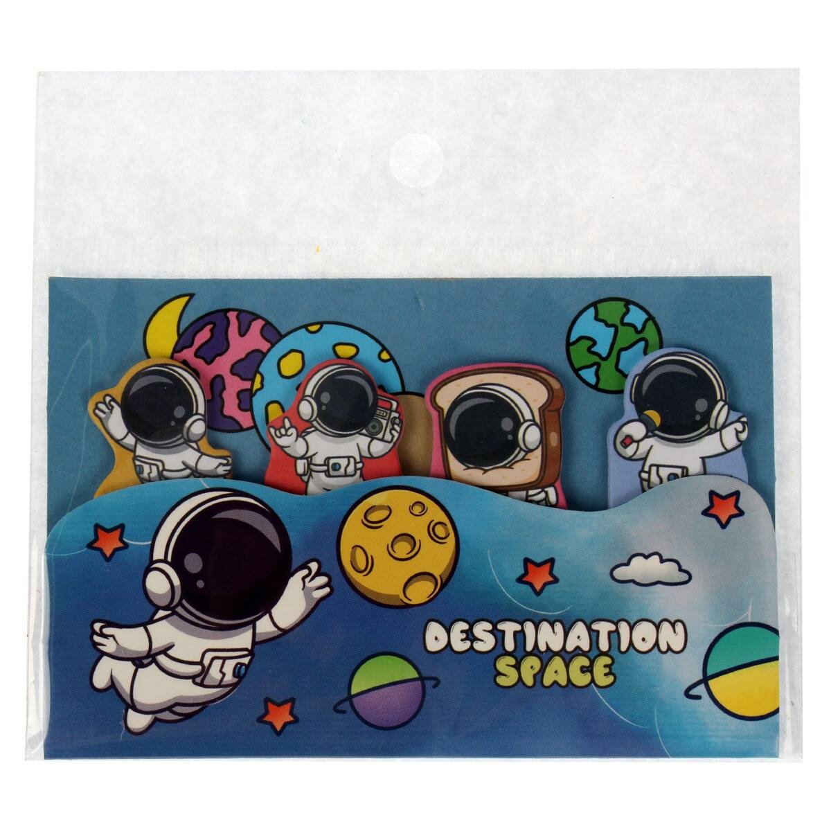 Стикеры бумажные "Астронавт", 4 дизайна, яркие космические наклейки для творчества и игр, 60шт