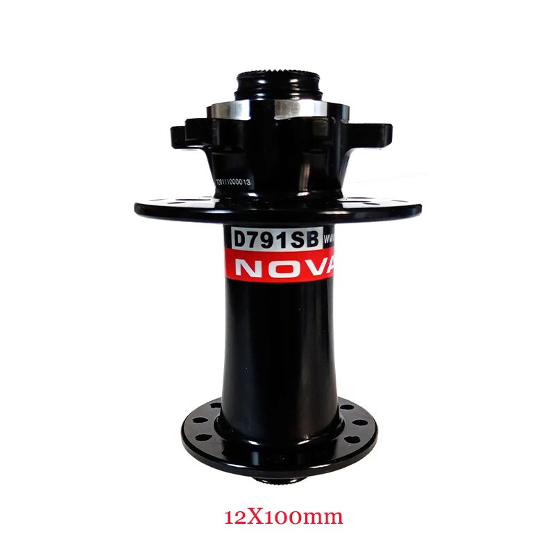 Novatec D791SB передняя втулка 28Hole, 12X100mm, черная