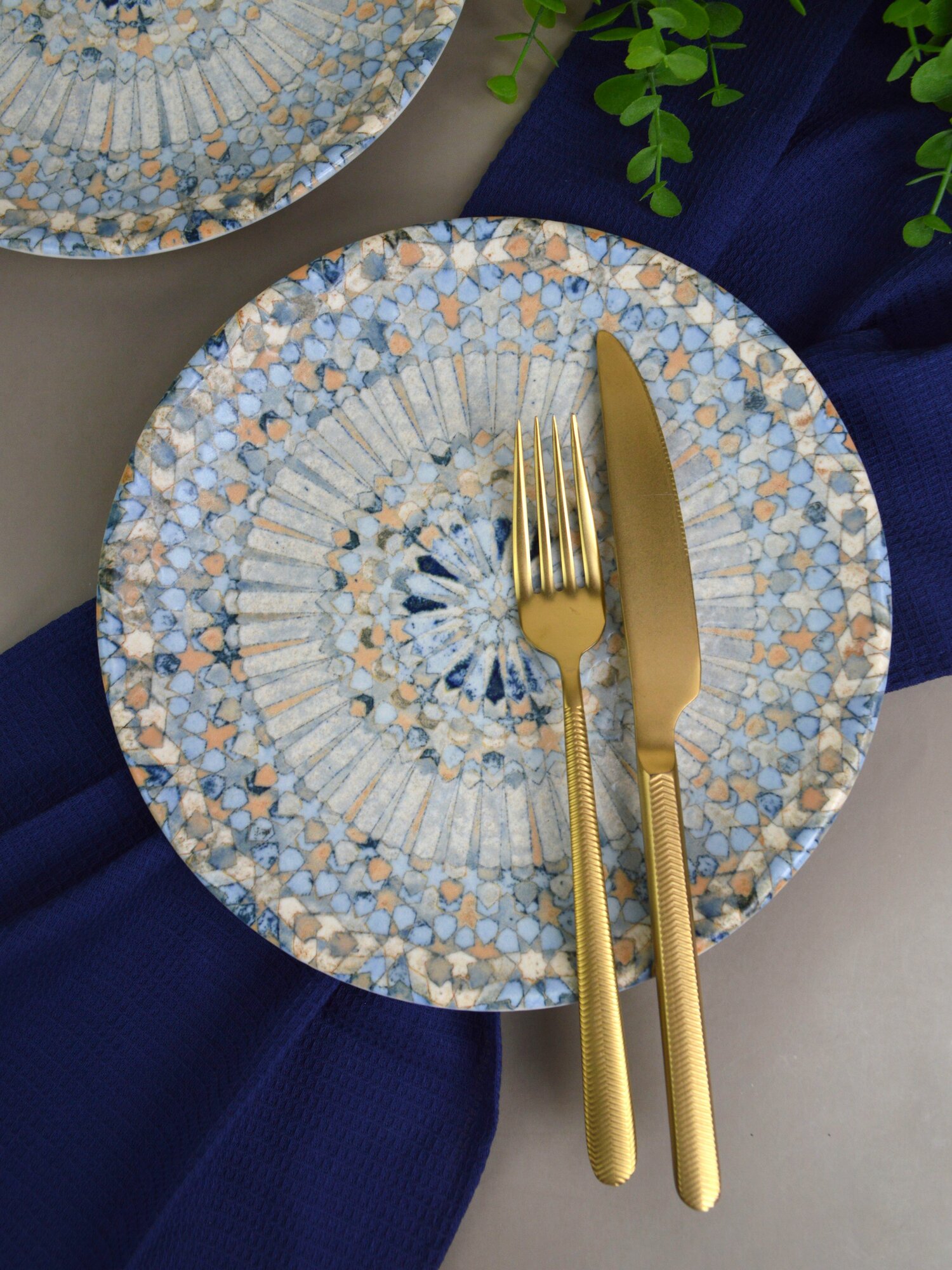 Набор тарелок столовых 2 шт, диаметр 21см, Bonna Mosaic, фарфор