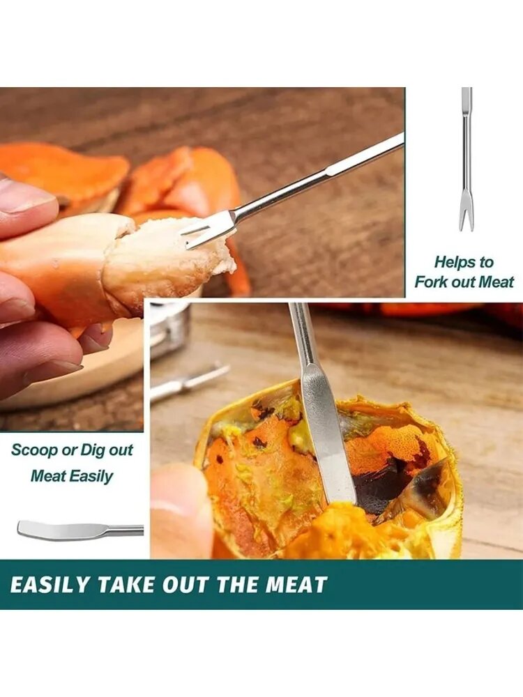 Прибор для краба/лобстера 1 предм. серебристый