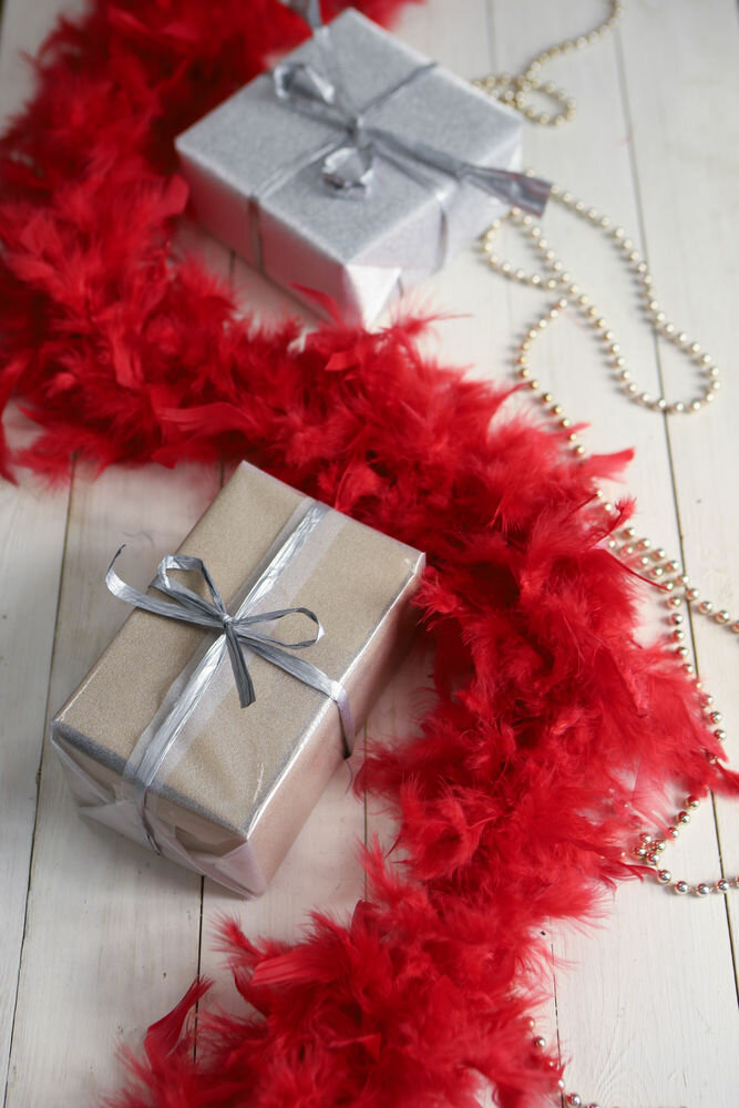 Гирлянда БОА из перьев, 184 см, цвет: красный, Kaemingk 729756