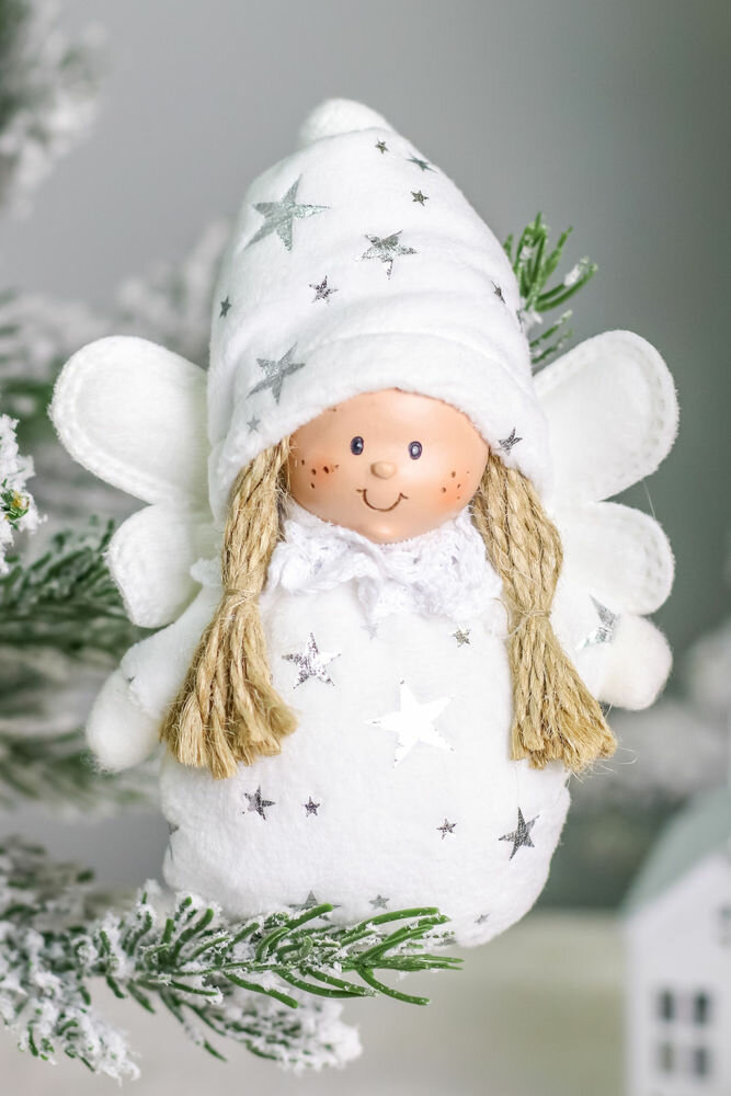 Ёлочная игрушка зимний эльф инди, полиэстер, полистоун, 15 см, Koopman International AMA000760-2
