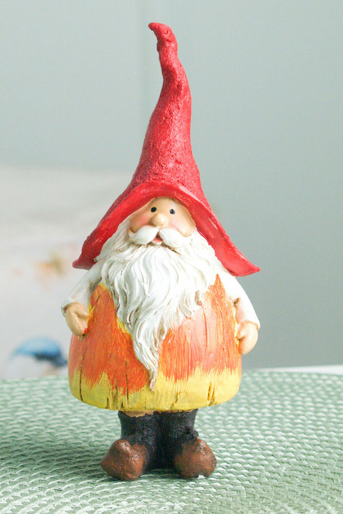 Декоративная фигурка грибной гном в красной шляпе, полистоун, 15 см, Edelman 1067432-1