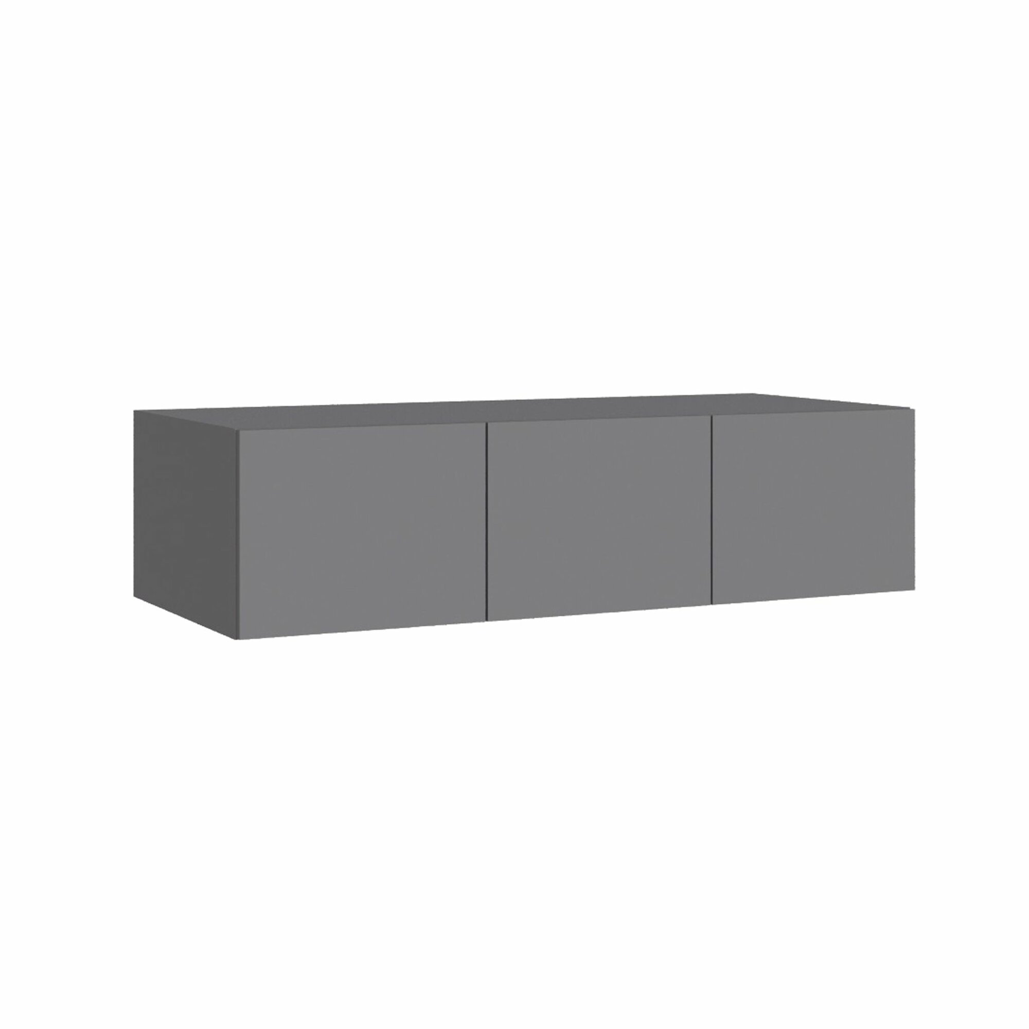 ARNIKA Антресоль на шкаф Мадрид 120х30х52 см, без зеркала, цвет графит серый