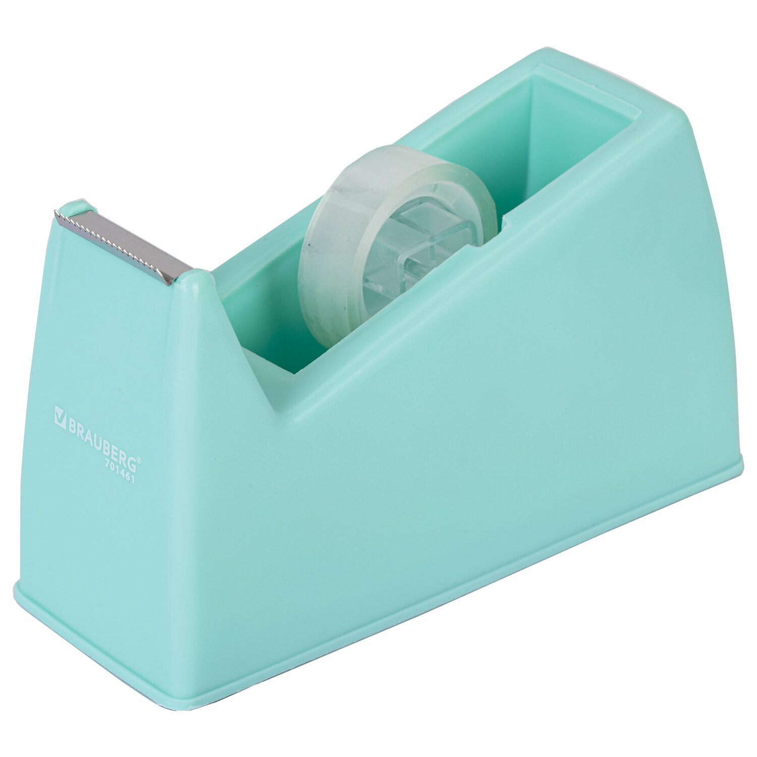 Brauberg Диспенсер для клейкой ленты до 26 мм + лента мятный 701461