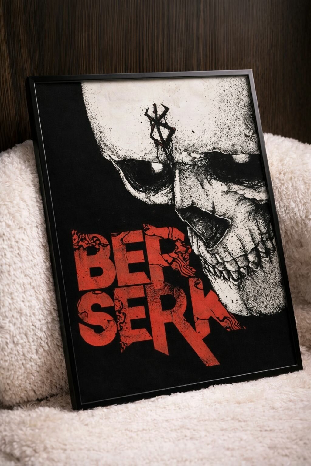 Постер Аниме череп берсерк(гатс). Аниме-постер в японском стиле.