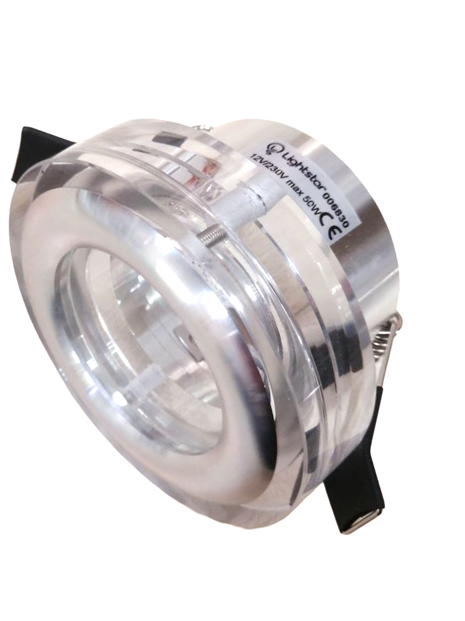 Светильник Lightstar DIFESA Mini 006830, цоколь GU5.3, максимум 35Вт, IP44 потолочный влагозащищенный, стекло прозрачное