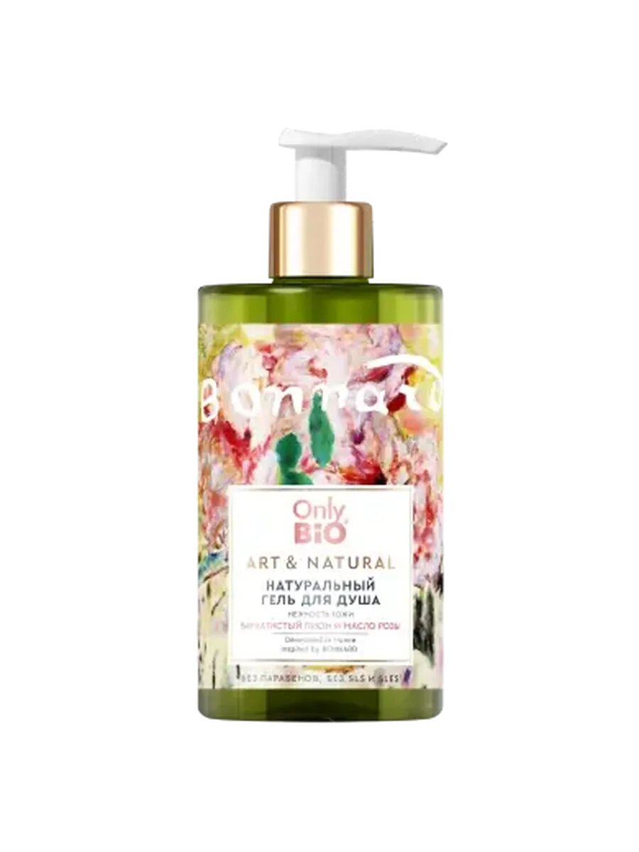 Онли Био Натуральный гель для душа Нежность кожи Бархатистый пион и масло розы флакон 420мл