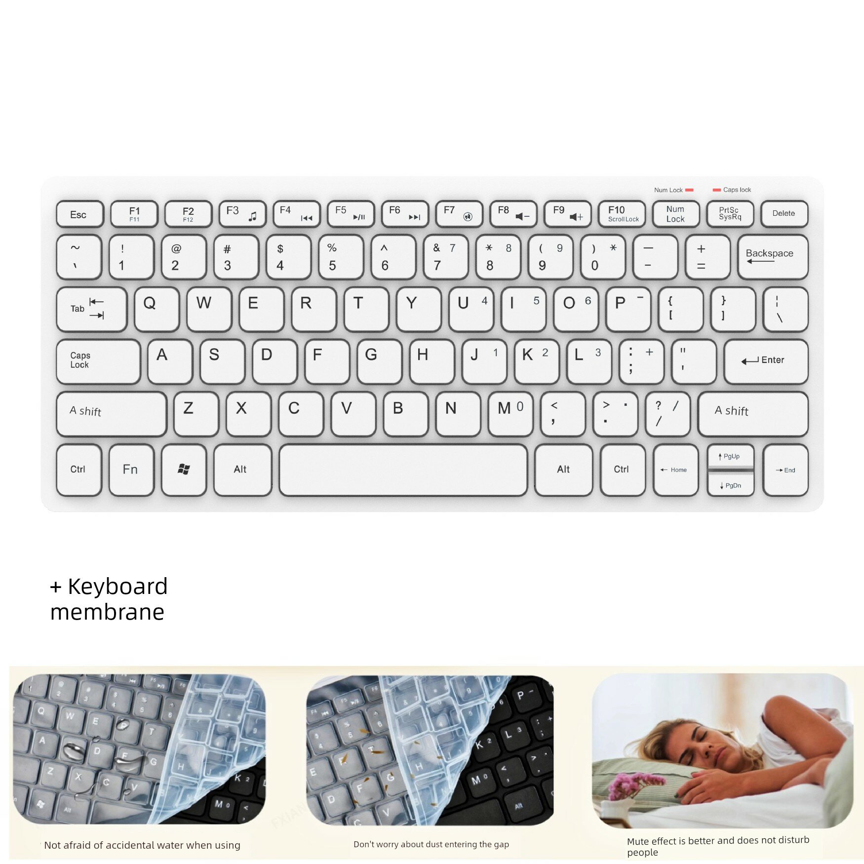 Беспроводной комплект клавиатуры и мыши, тонкая и легкая мини-клавиатура, для настольного компьютера, ноутбука,