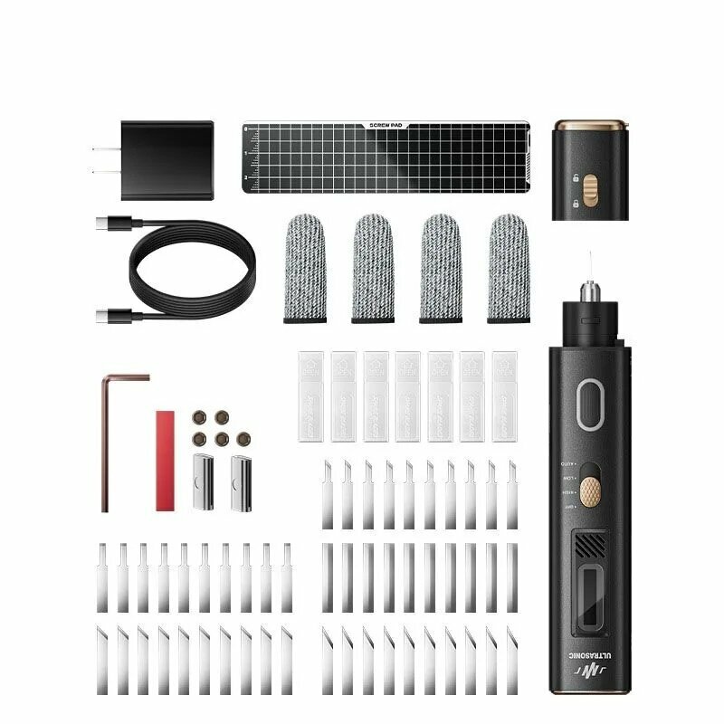 Ультразвуковой нож JAKEMY JM-Y10 с OLED-дисплеем, светодиодной подсветкой, многофункциональным устройством для удаления клея, резки и полировки.