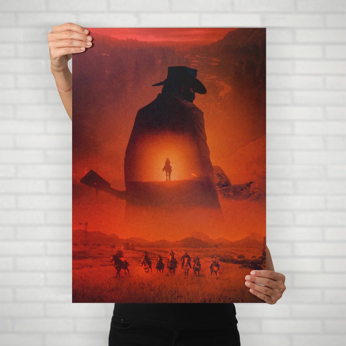 Плакат на стену для интерьера Red Dead Redemption 2 (Артур Морган 8) - Постер по игре формата А1 (60x84 см)