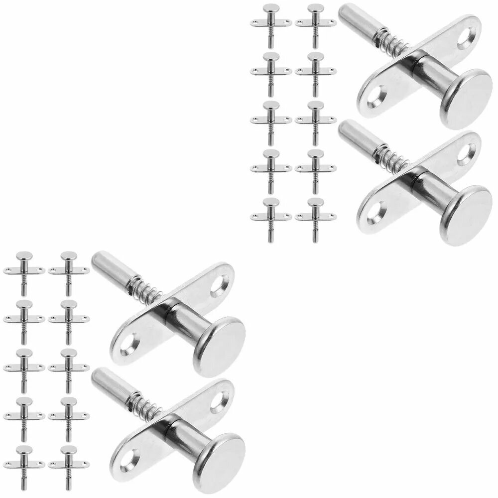 Пружинный болт для детской кровати и клетки из железа, серебристый, 24 предмета
