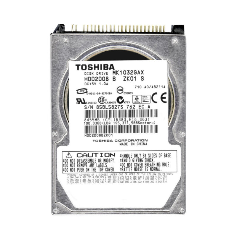 Жесткий диск Toshiba MK1032GAX 100Gb 5400 IDE 2,5" HDD