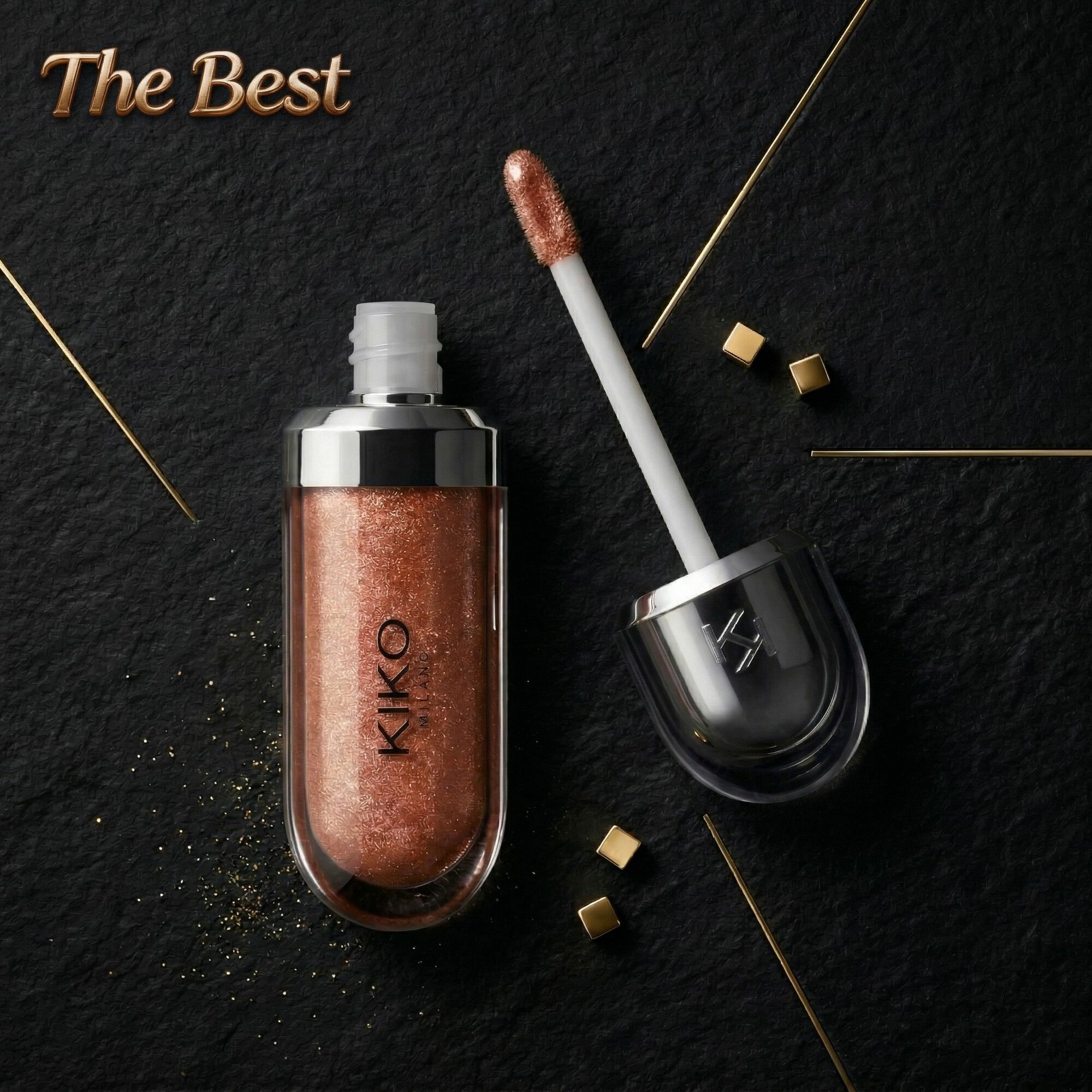 KIKO MILANO Увлажняющий блеск для губ 3D HYDRA LIPGLOSS, 18 GOLDEN SPARKLE, 6.5 мл