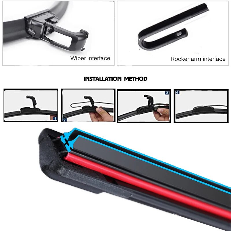 Стеклоочистители бескаркасные 18" U Hook Arm, 1 шт