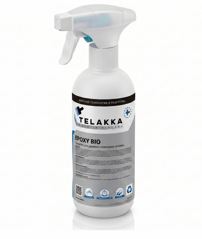 Усиленная смывка очиститель эпоксидной затирки и следов скотча TELAKKA EPOXY BIO 0.5кг