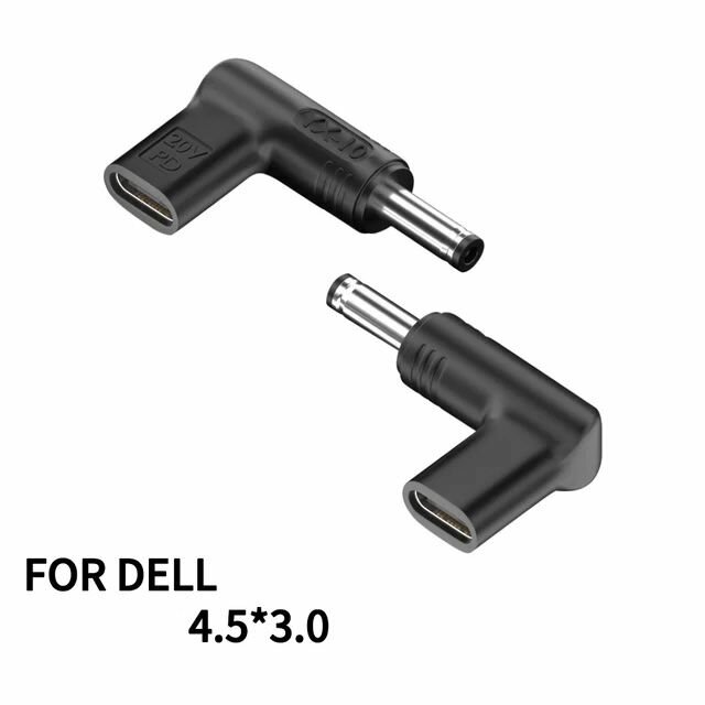 Переходник адаптер type-c PD QC 20v 4,5x3,0 мм Dell для блоков питания и пауэрбанков поддерживающих режим 20v