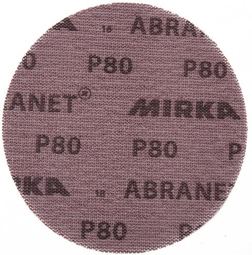 Диск шлифовальный MIRKA Abranet, P80, сетчатая основа, 125мм, 5 шт