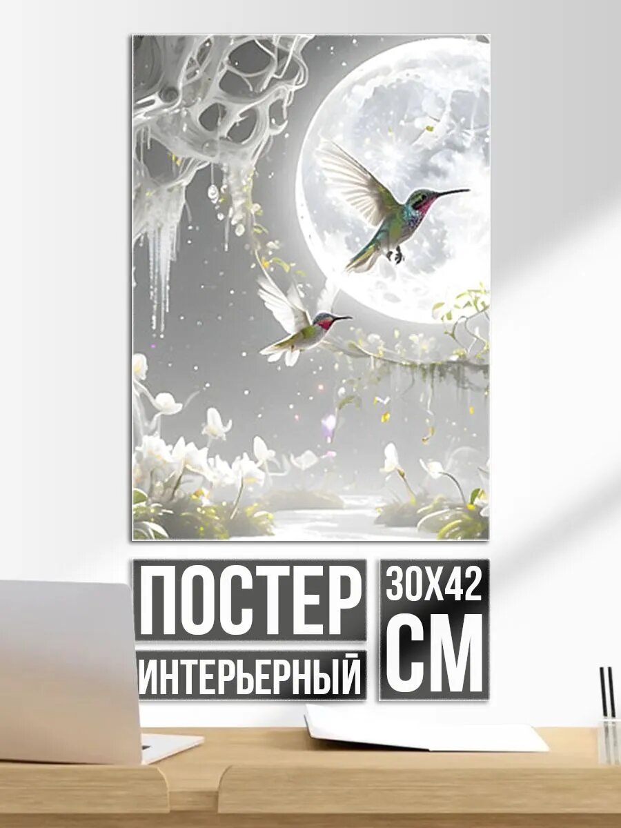 Постер на стену Сказочные птички