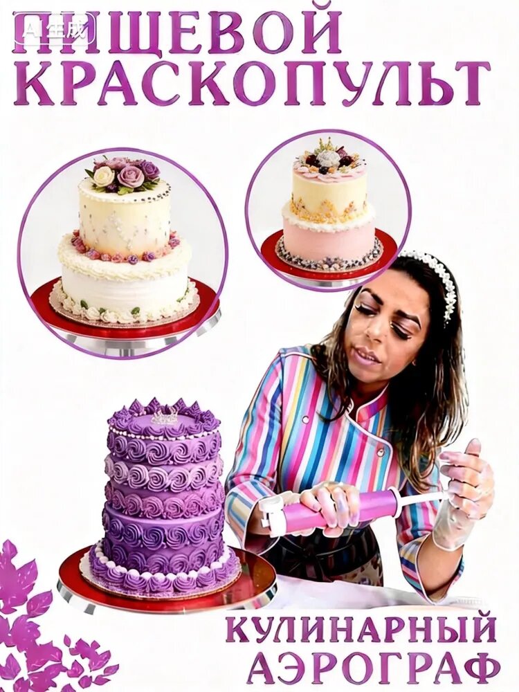 Краскопульт кондитерский, 24 см х 12.5 см, 5 предм.
