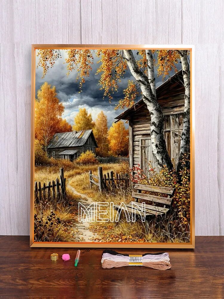 MEIAN Набор для вышивания,30x40CM,11CT,40 цветов