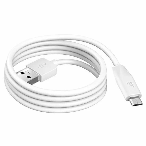 USB кабель HOCO X1 Rapid MicroUSB, 1м, белый PVC