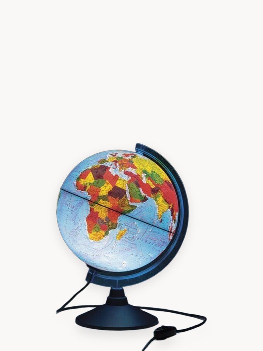 Глобус Globen физико-политический Классик Евро, диаметр 250 мм, рельефный, с подсветкой