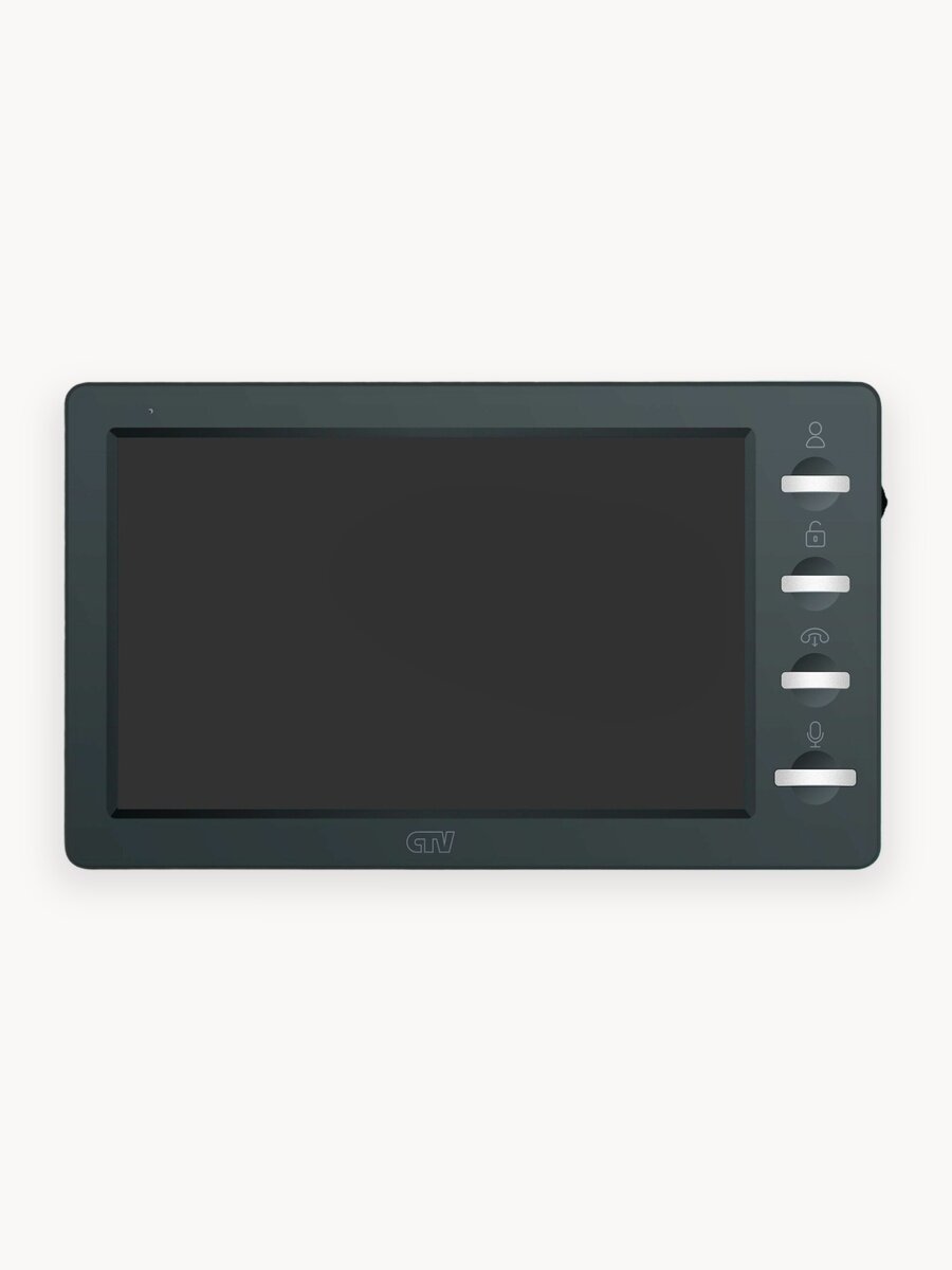 Видеодомофон CTV-M3702 Gamma, IPS дисплей 7", видео Full HD, часы, механические кнопки, выход HOOK, черный графитовый