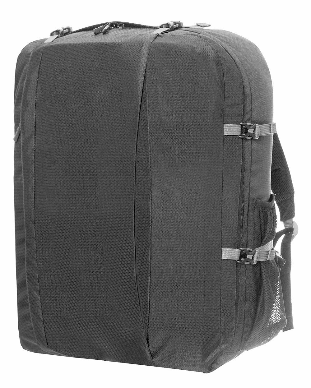 Дорожный рюкзак-баул 44 л с органайзером и убираемыми лямками аэролайт 44 Черный снаряжение