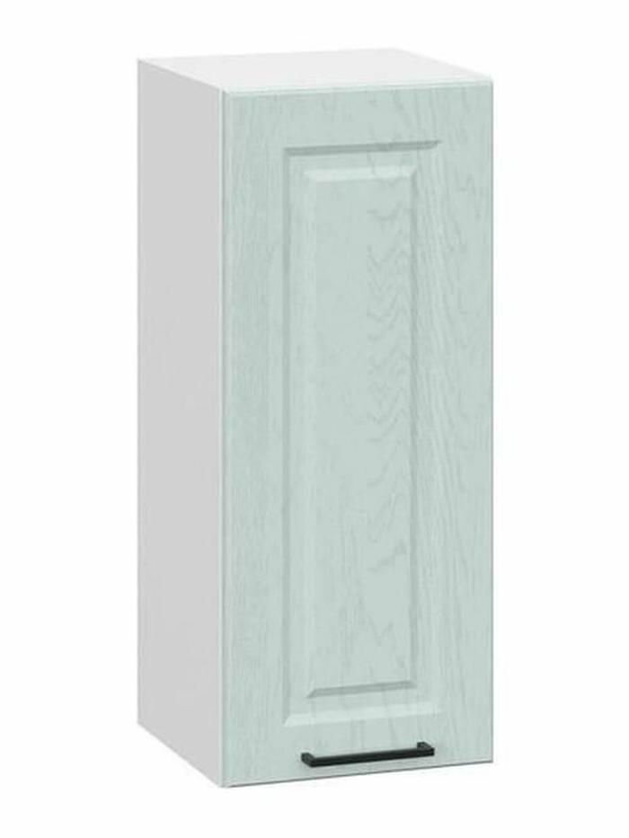 Кухонный модуль навесной, шкаф Шервуд с доводчиками, с полками, 30х29.6х72 см, Белый / Деним голубой