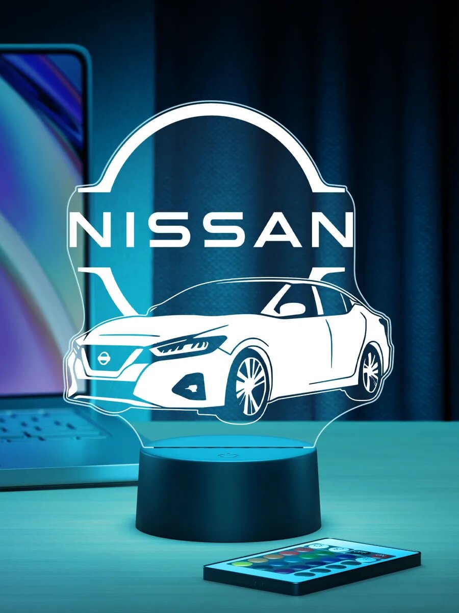 Ночник Автомобиль Нисан - Nissan. Подарок автолюбителю — декор в гараж или кабинет в духе автокультуры: любимые машины, тюнинг, автоспорт и эстетика дрифта.