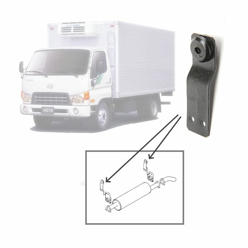 Кронштейн глушителя (подвеска) Hyundai HD-72, HD-78. арт. 28770-45600