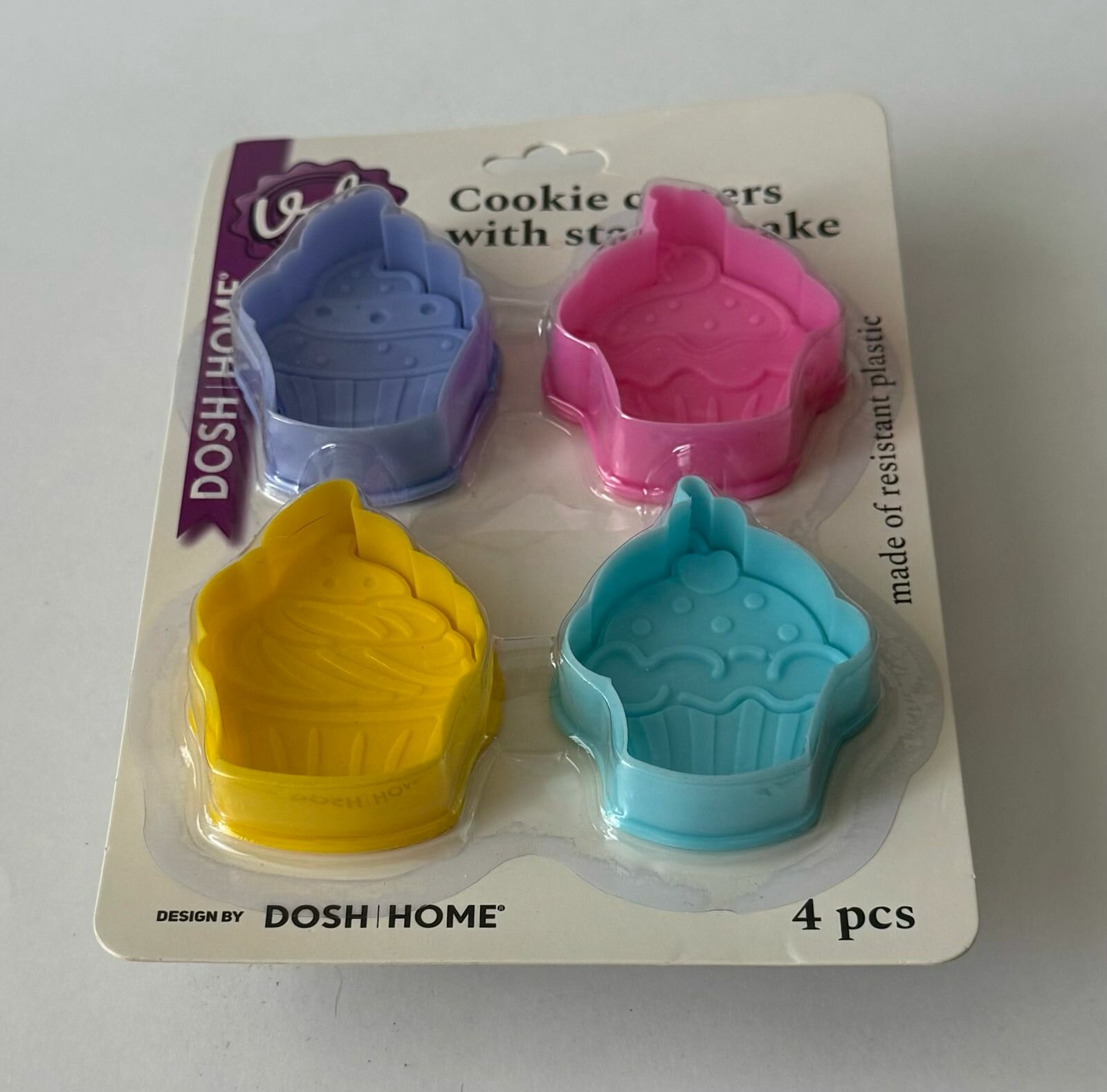 Формочки с печатью для печенья VELA, кекс, 4 шт.