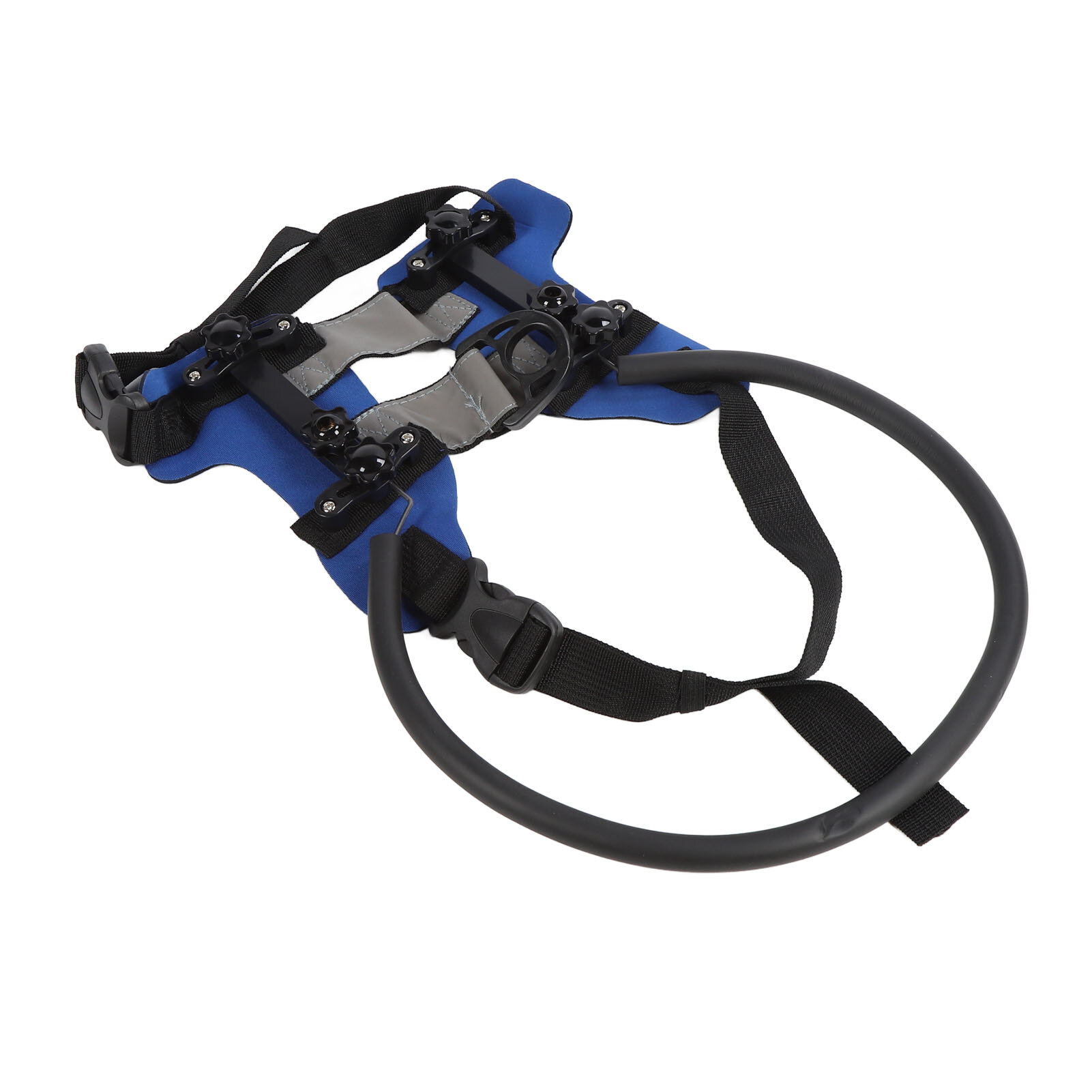 Кольцевая шлейка для слепых собак, кольцо для предотвращения столкновений, регулируемые защитные ограждения, направляющее устройство, простая фиксация для слепых животных, синий цвет S для собак весом 4–10 кг