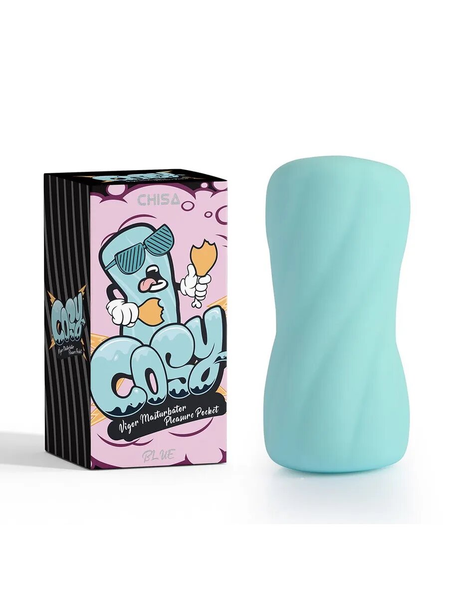 Аквамариновый Vigor, мастурбатор для удовольствия, карманный