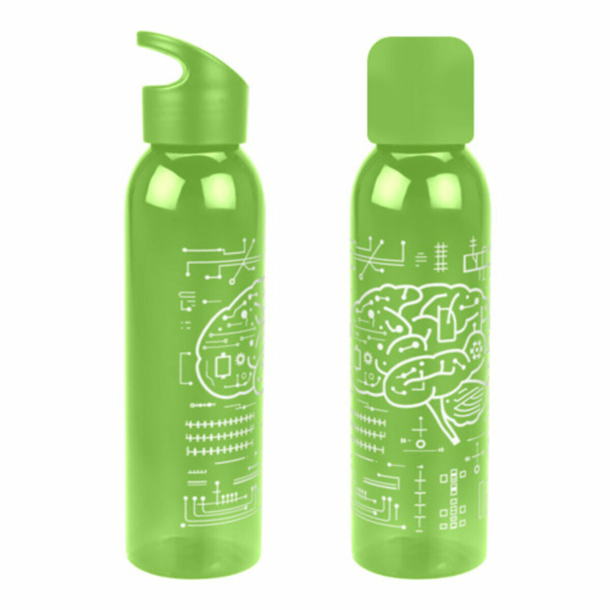 Бутылка для воды «Мозг инженера, программиста, физика. Айтишник» (зеленый)