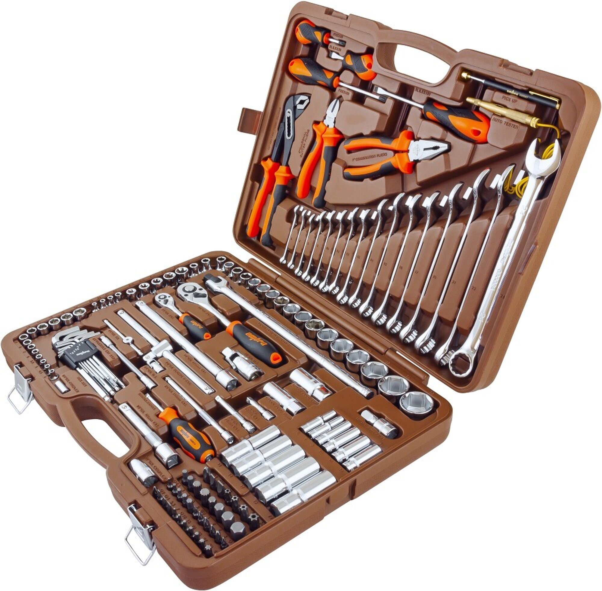 Набор инструмента универсальный 1/4", 1/2"DR, 143 предмета OMBRA