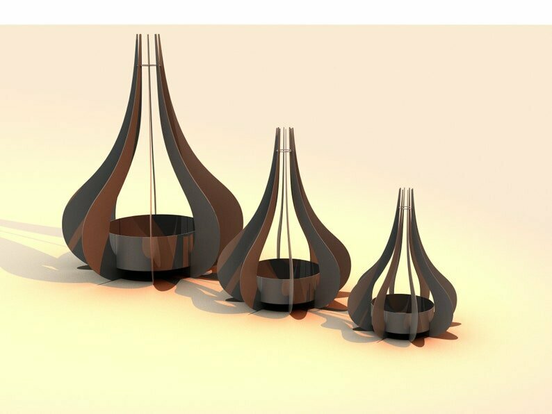 Очаг, чаша для костра, Костровая чаша, Жаровня для улицы Капля - огнеупорная краска