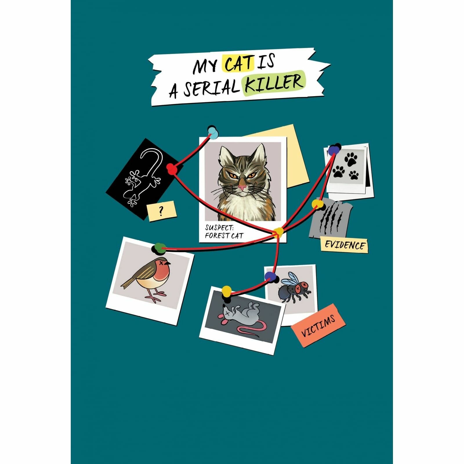 Блокнот ЭКСМО "My Cat Is a Serial Killer" серый кот, А5, 144 страниц